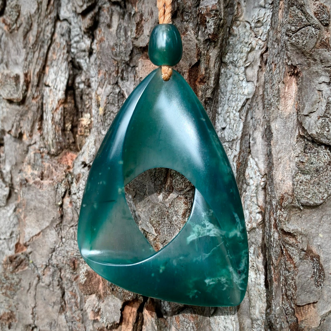 Guatemalan Gem Blue Jadeite Jade Oversize Hand-carved Gemmy ...