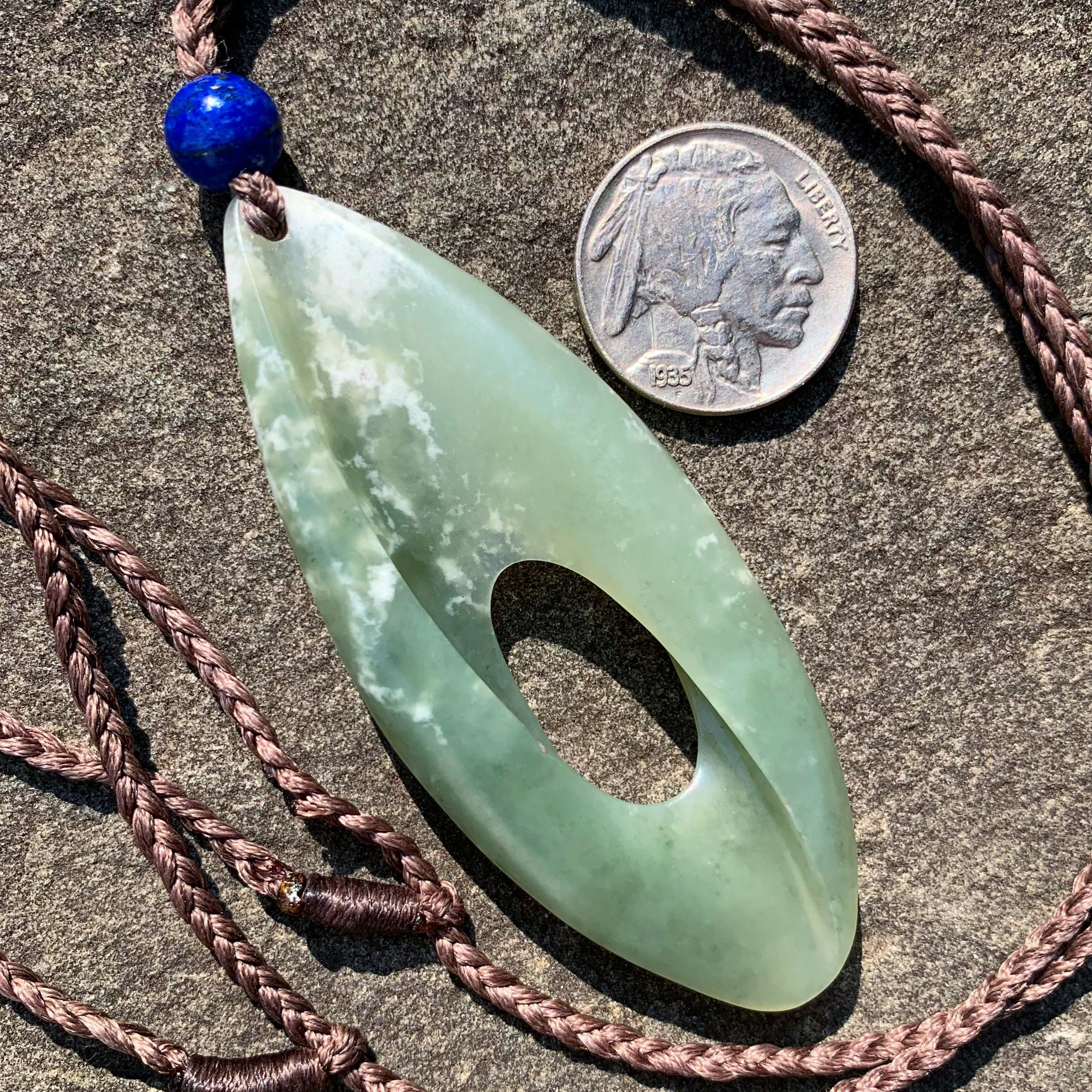 Siberian Celadon Snowflake Nephrite Jade Snow on Moss Folded Double ...