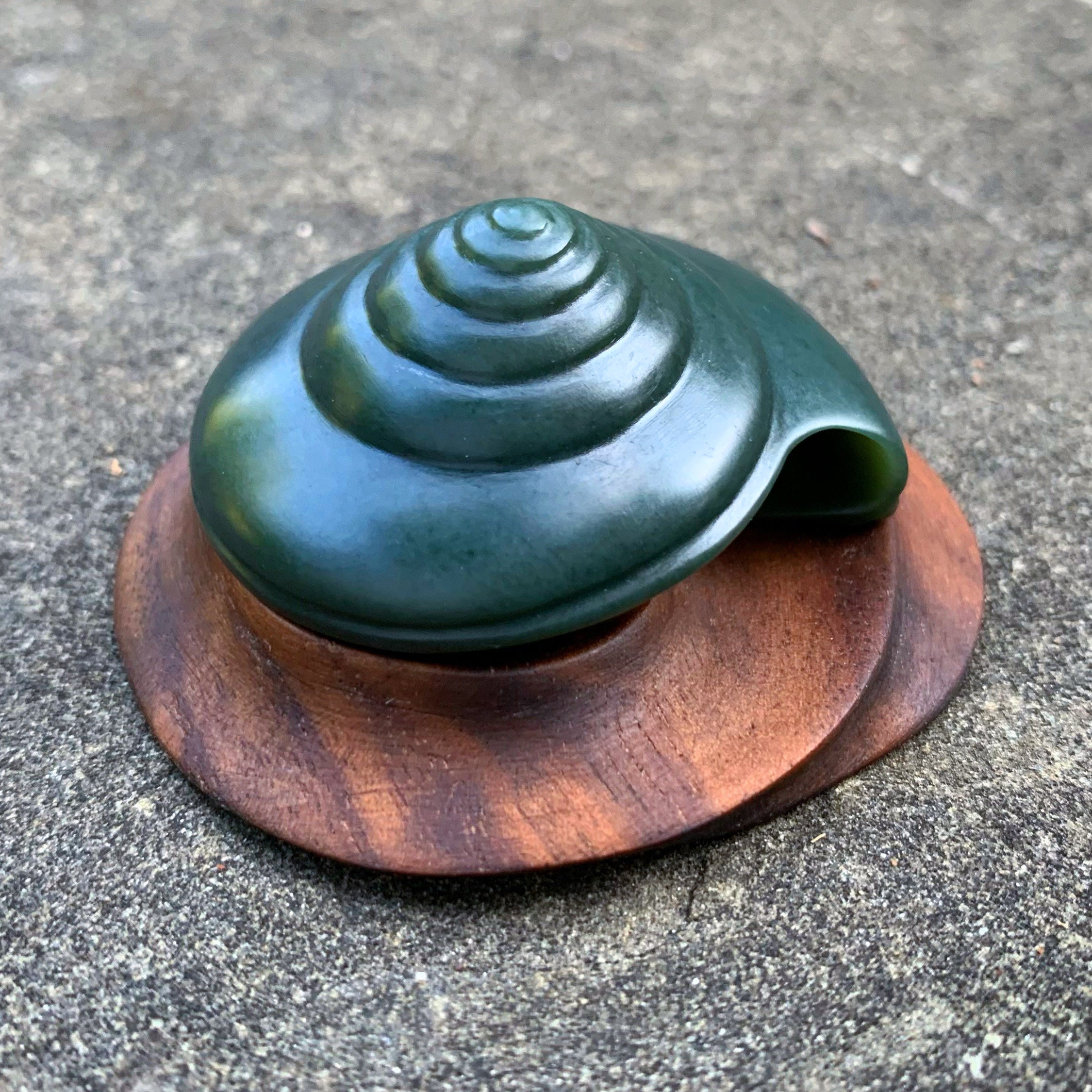 Wyoming Sage Olive Green Nephrite Jade Hand Carved Sundial or ...