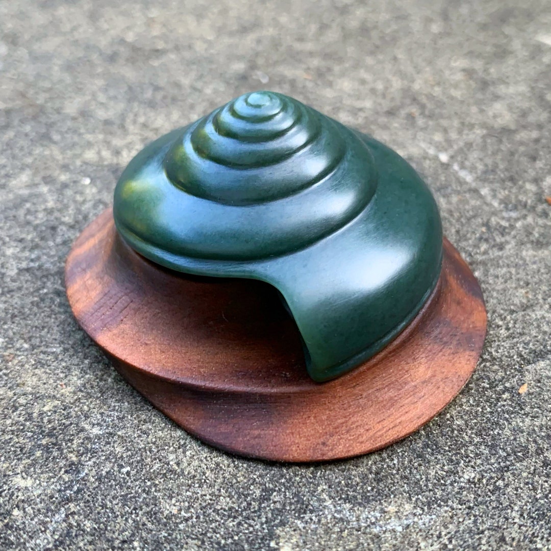 Wyoming Sage Olive Green Nephrite Jade Hand Carved Sundial or ...