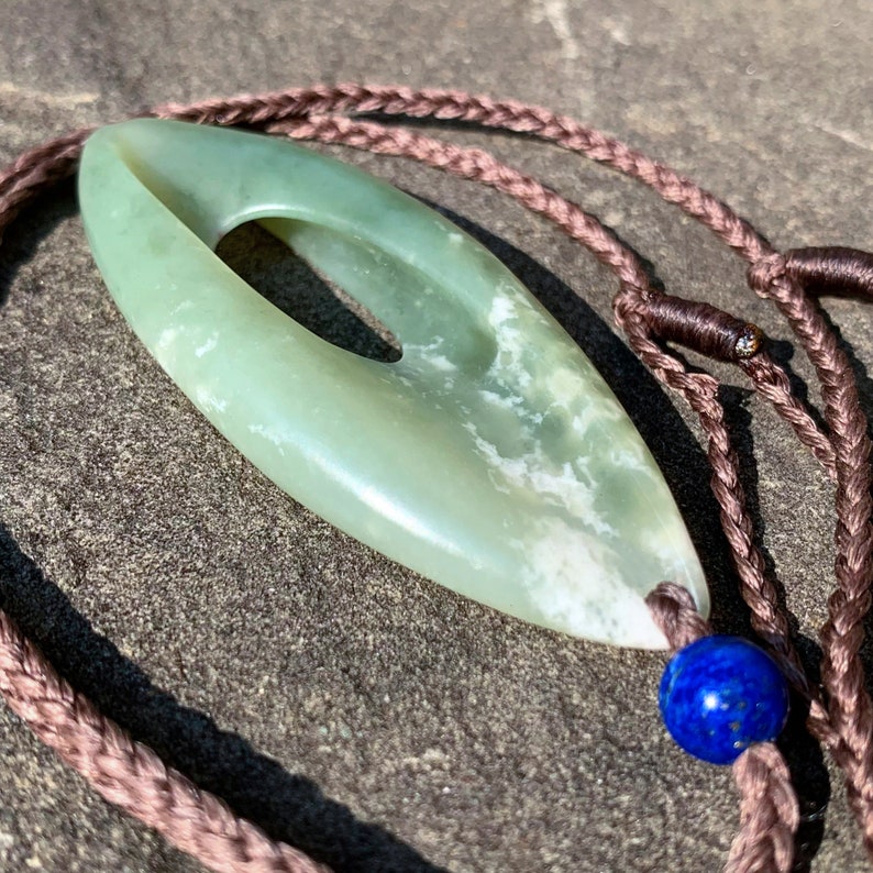 Siberian Celadon Snowflake Nephrite Jade Snow on Moss Folded Double ...