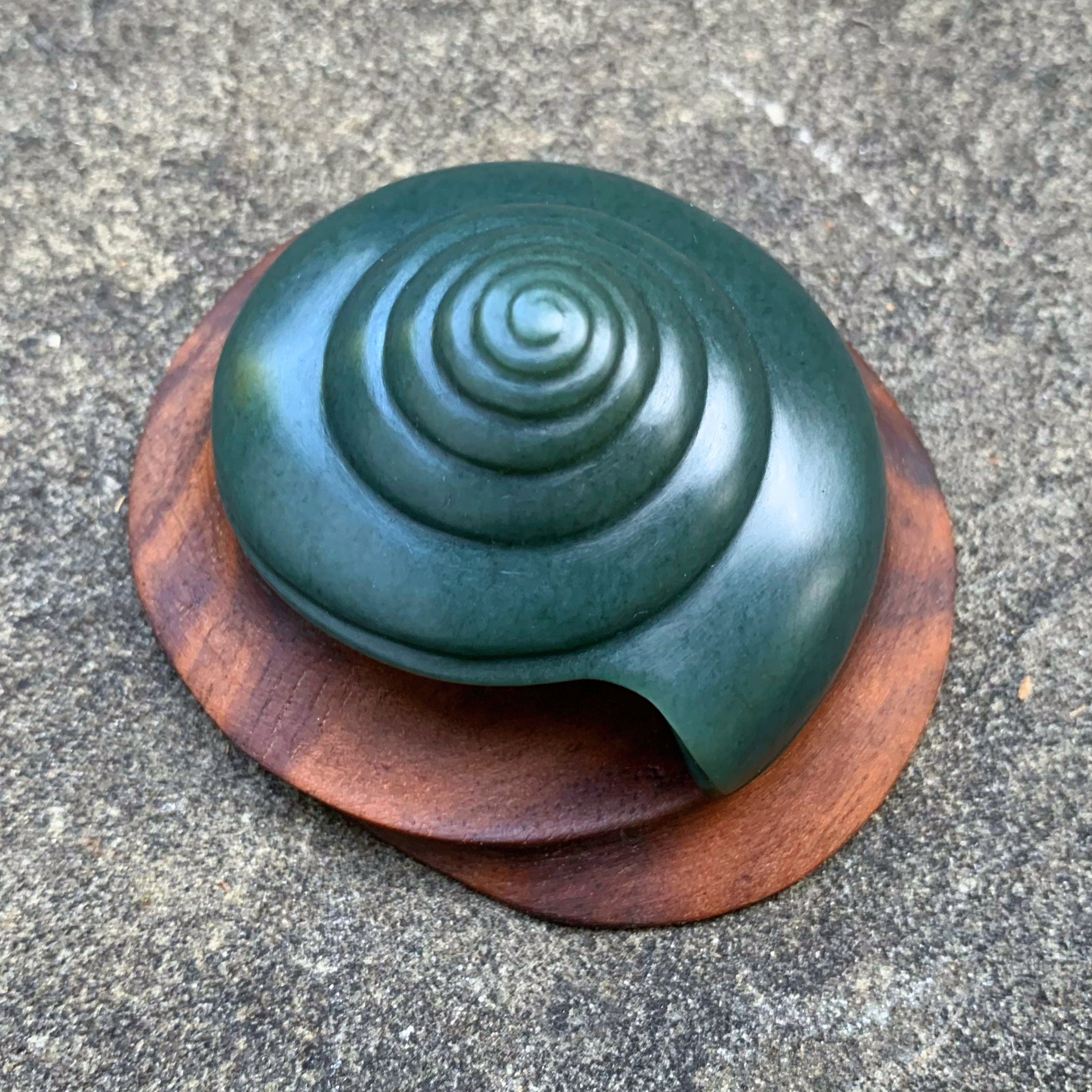 Wyoming Sage Olive Green Nephrite Jade Hand Carved Sundial or ...
