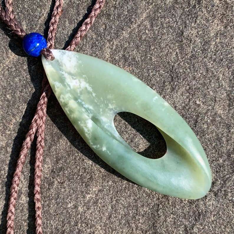 Siberian Celadon Snowflake Nephrite Jade Snow on Moss Folded Double ...