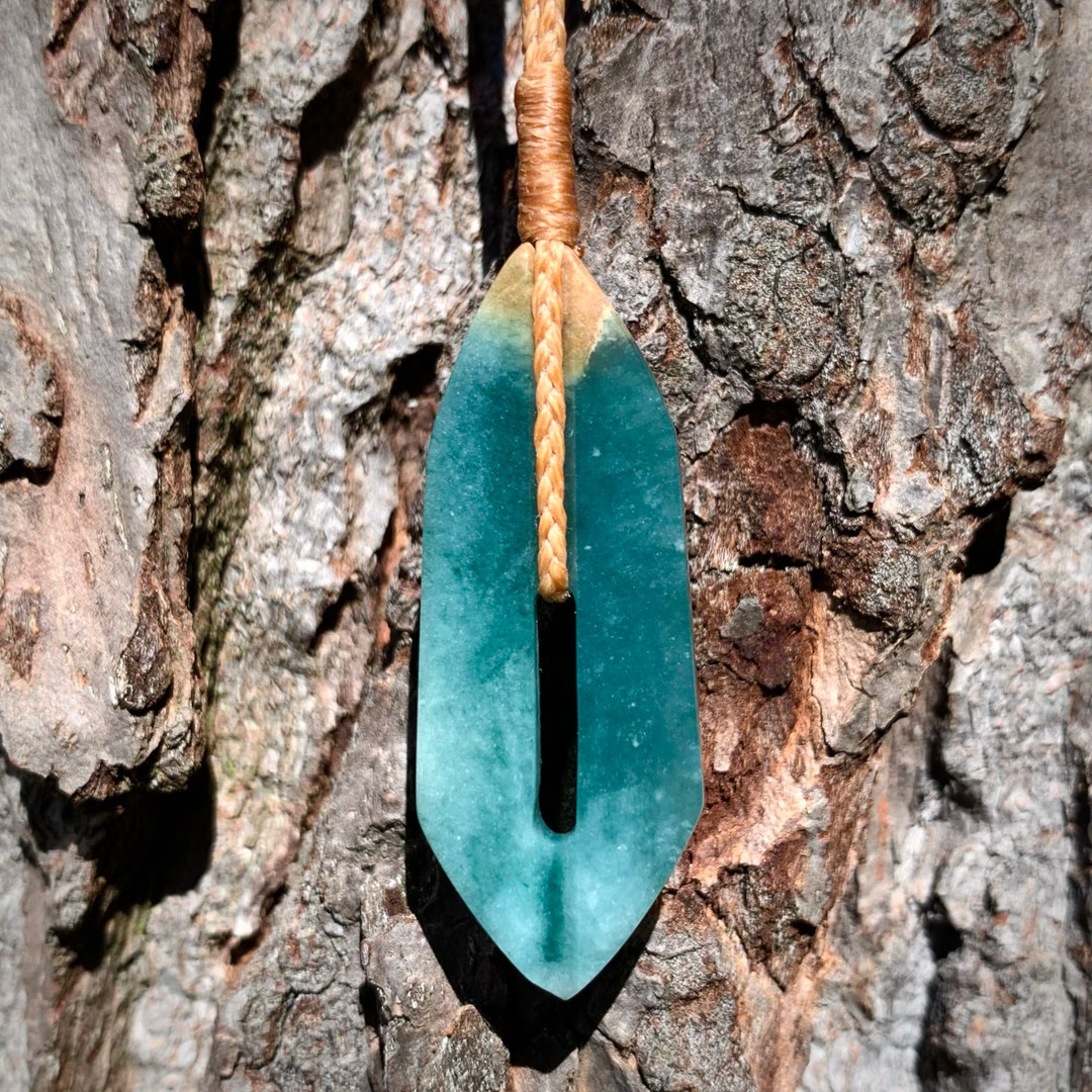 Guatemalan Cloudy Blue Jadeite Jade Faceted Stylized Split-drop Pendant, Necklace, or Carving - Etsy