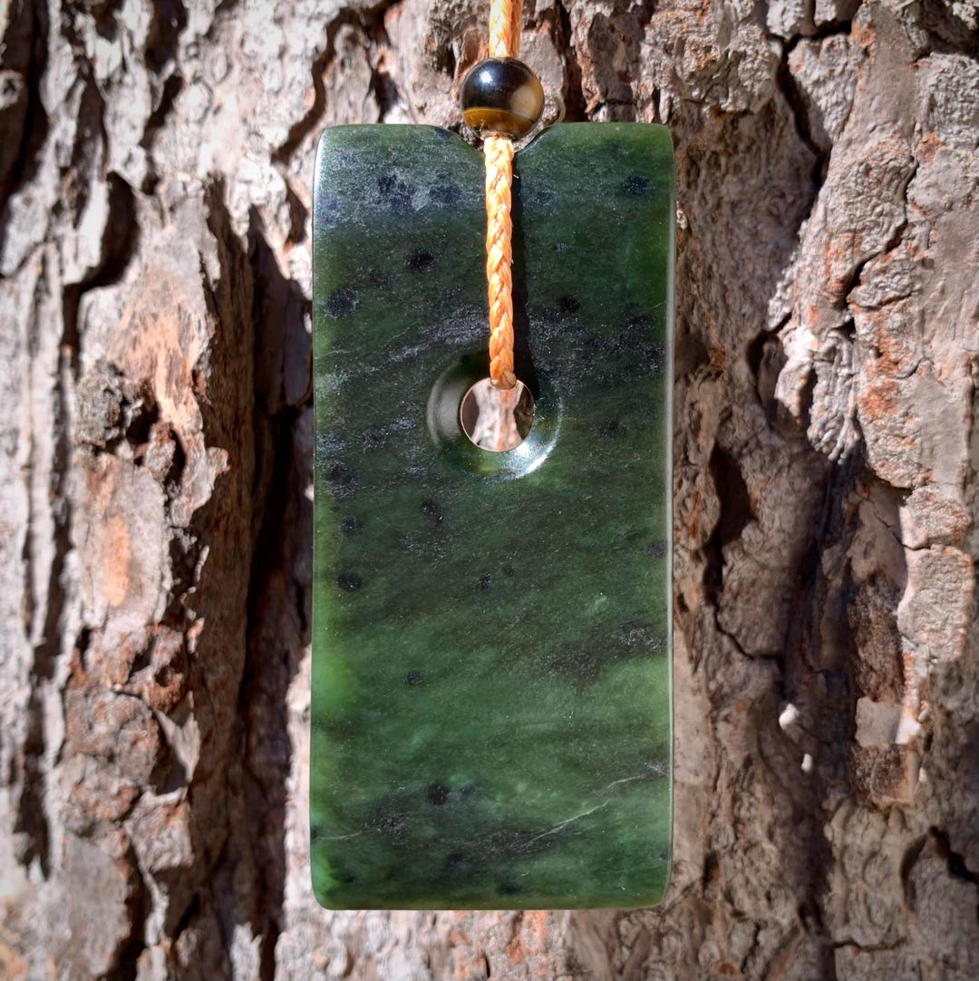 New Zealand Pounamu Kawakawa Greenstone Hand-carved Nephrite Jade Adze ...