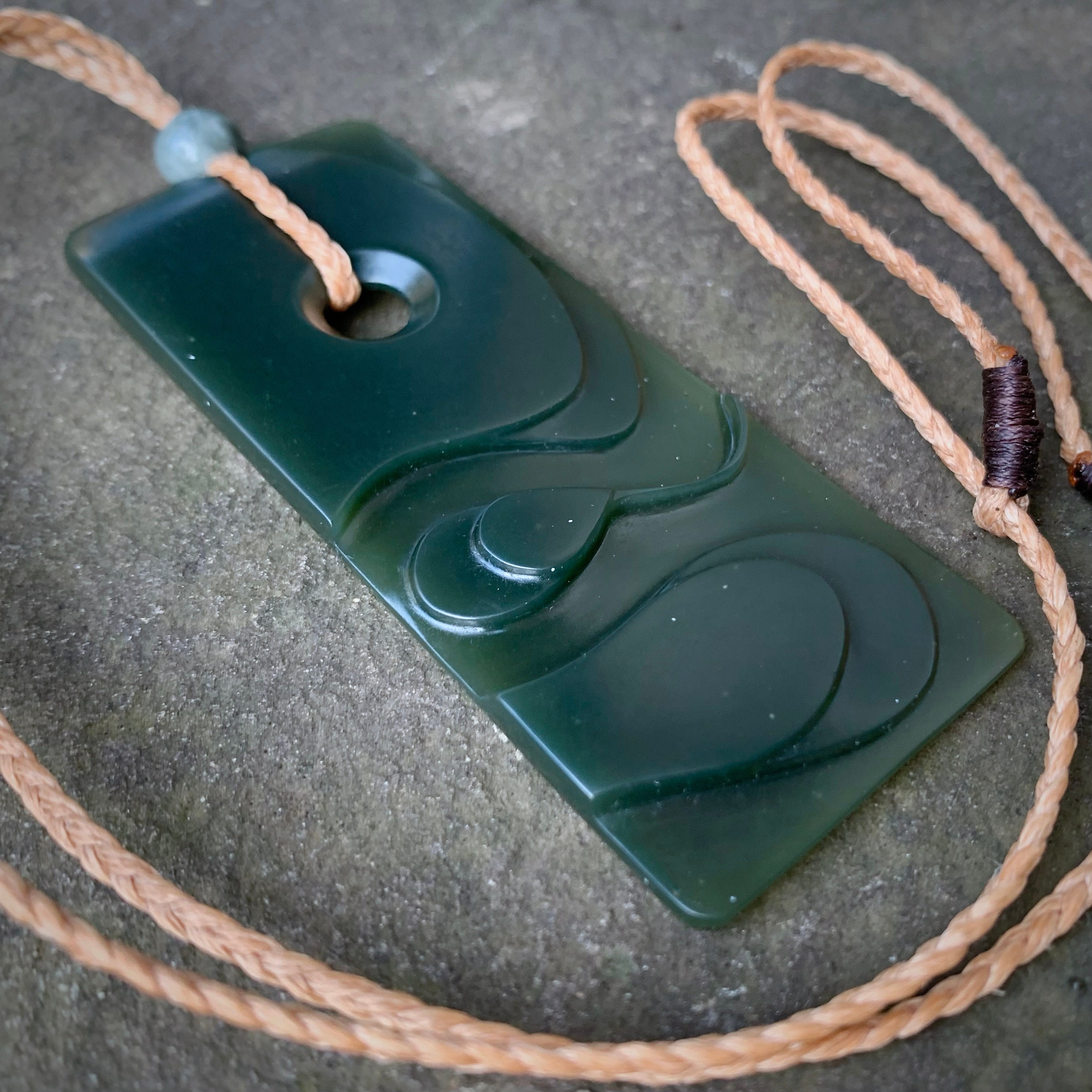 Wyoming Olive Green Nephrite Jade Hand Carved Flowing River Topographic ...