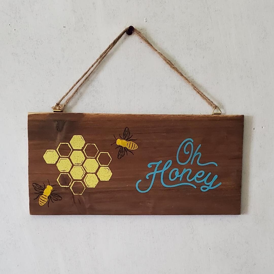 Bee Theme Wood Panel - Etsy