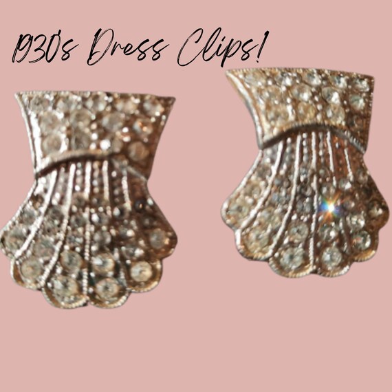 Art Deco 1930's Original Dress Clips Pair of Vintage Art - Etsy