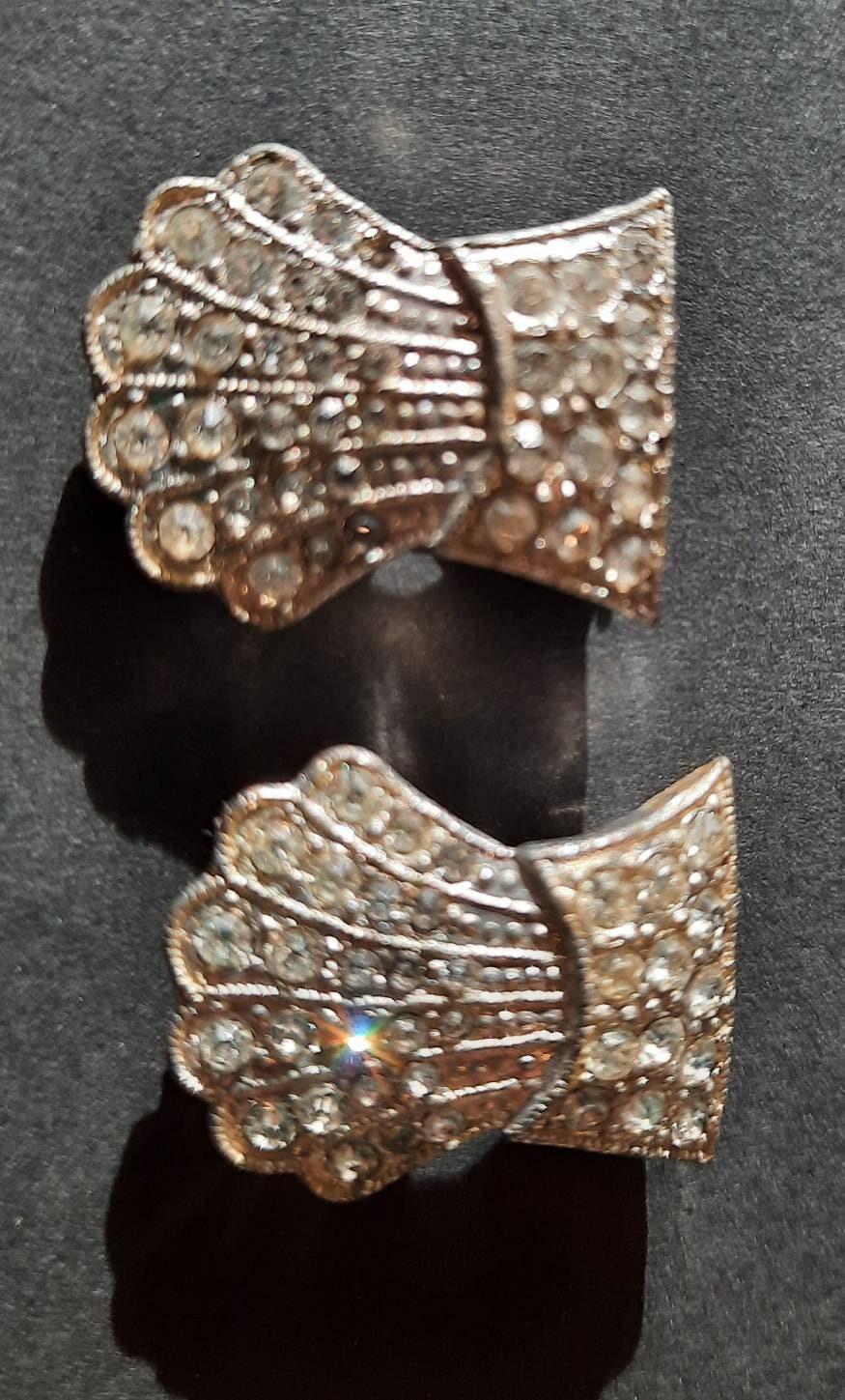 Art Deco 1930's Original Dress Clips, Pair of Vintage Art Deco Clips ...
