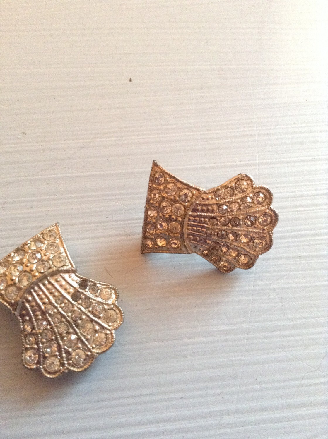 Art Deco 1930's Original Dress Clips, Pair of Vintage Art Deco Clips ...