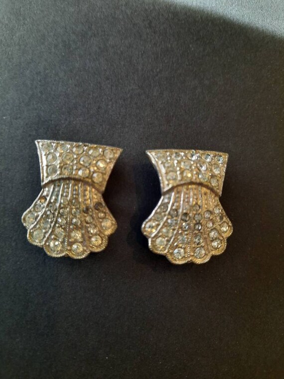 Art deco 1930's original dress clips, pair of vintage… - Gem