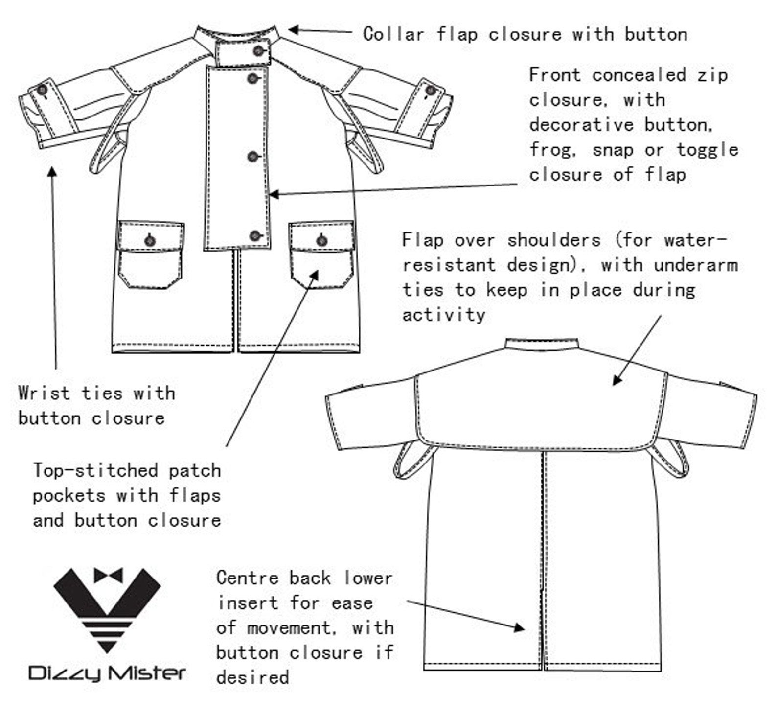Childrens Coat Sewing Pattern, Kids Coat PDF Pattern, Boys Jacket ...