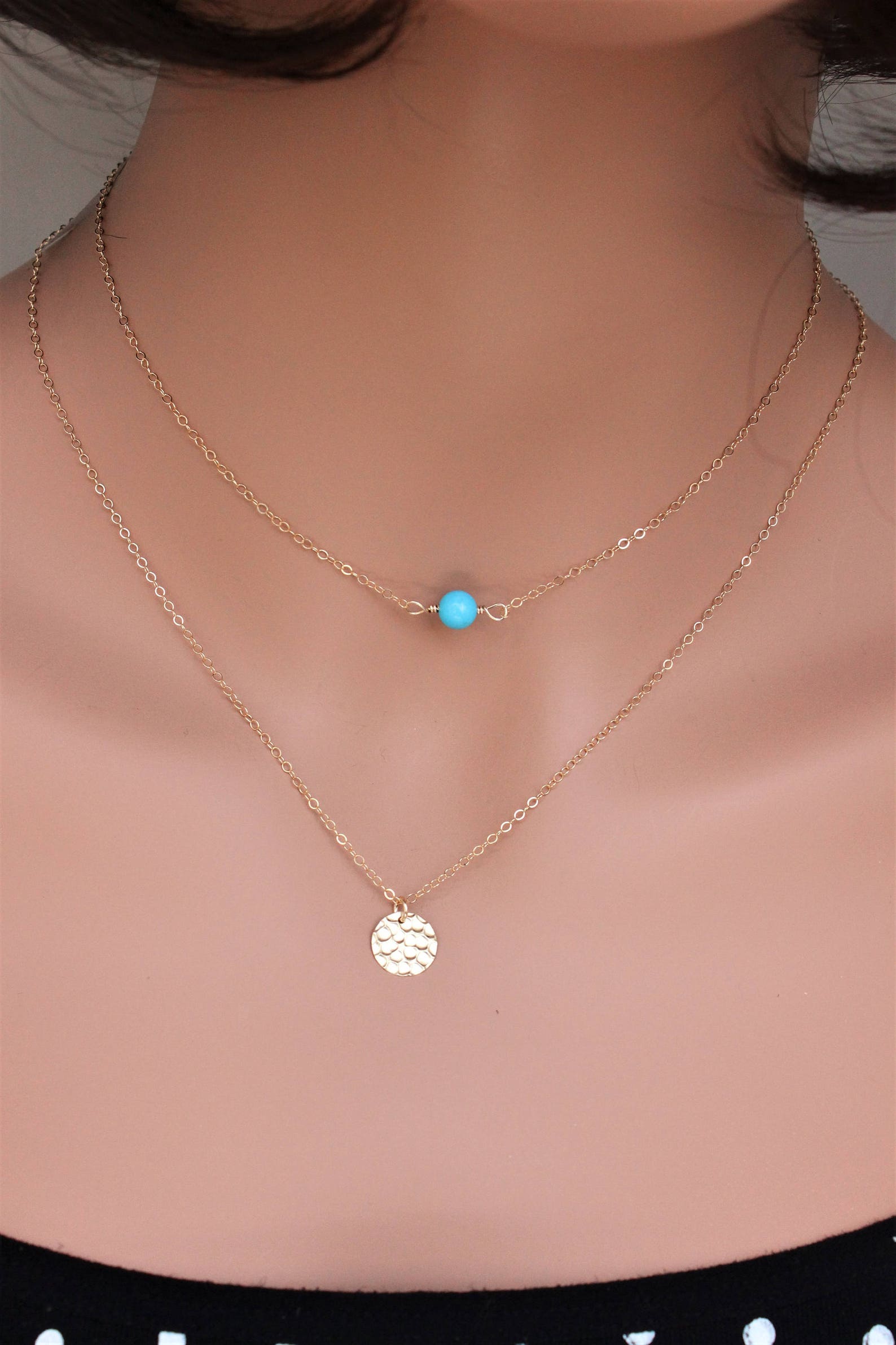 Layered Necklace Set Three Layered Necklace Turquoise - Etsy