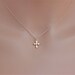 14K Yellow Gold Botonnee Cross Pendant Small Solid Gold Cross Necklace ...