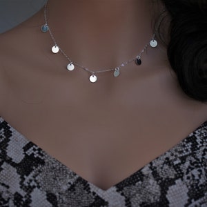 Coin Necklace, Gold Disc Necklace, 14k Gold Fill Coin Necklace, Coin ...