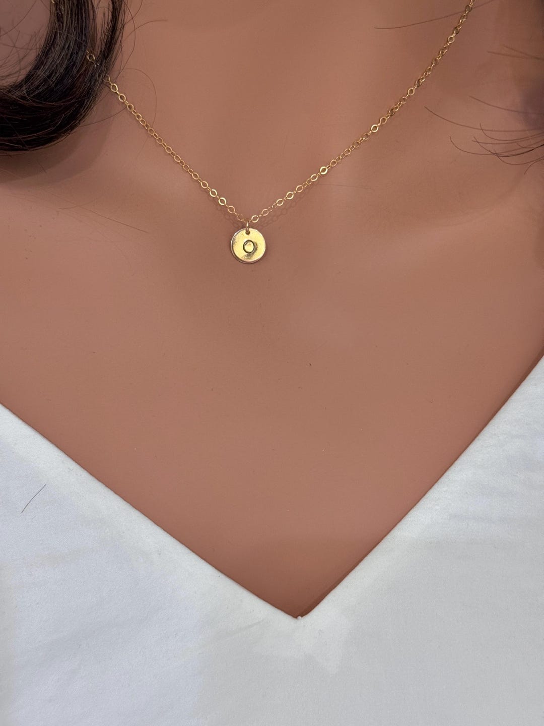 Initial Layered Gold, Double Initial Disc Necklace, Layered Initial ...