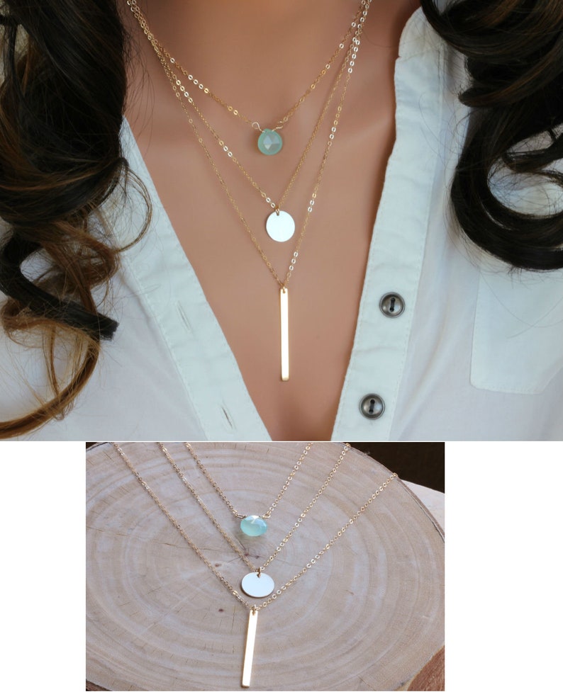 Layered Necklace Set Layered Necklace Gold / Silver - Etsy