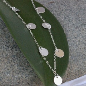 Multi Disc Necklace, Multi Charms, Tiny Circle Necklace, Mini Disc ...