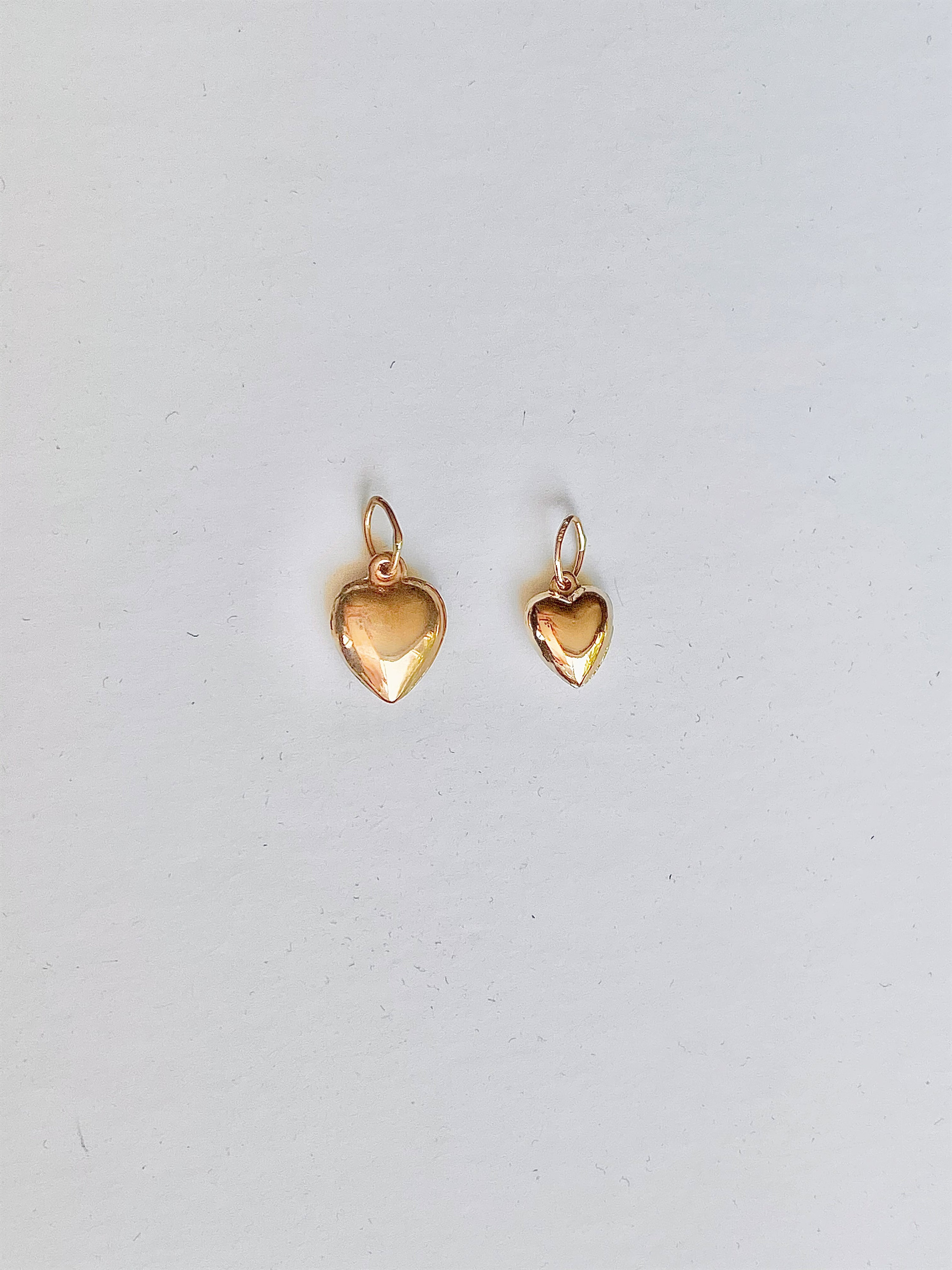 14K Yellow Gold Puffed Heart Pendant Solid 14k Gold Puff | Etsy