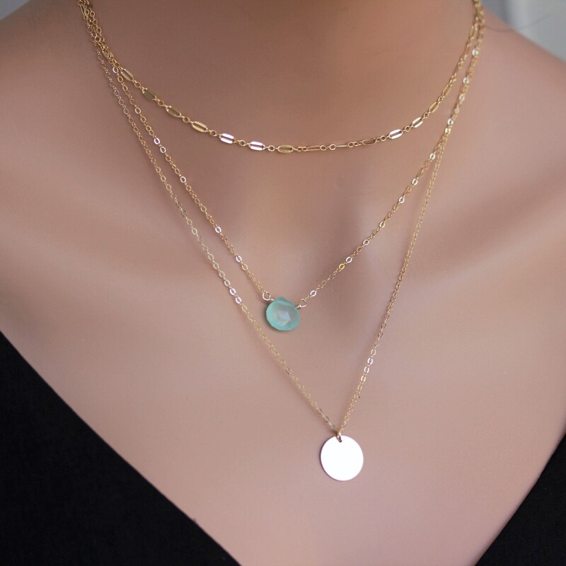 Gold Layered Necklace - Etsy