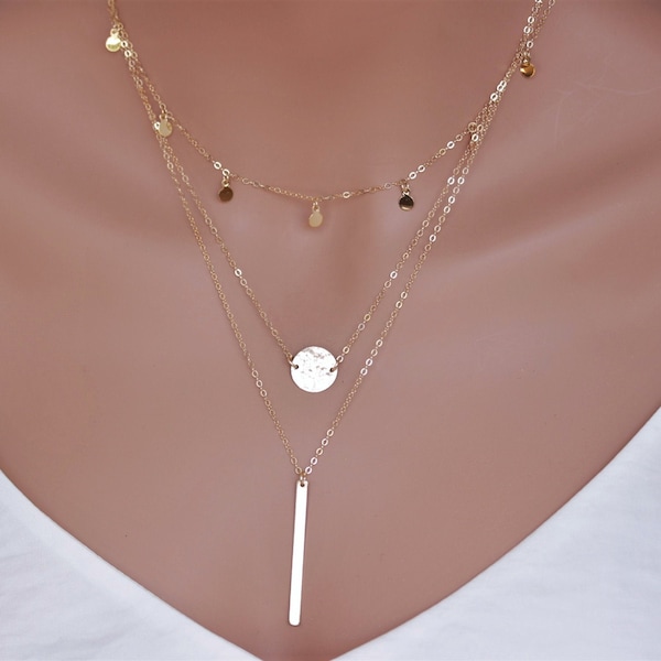 Multi Layer Necklace - Etsy