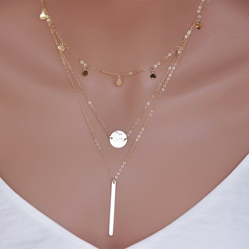 Multi Layer Necklace - Etsy