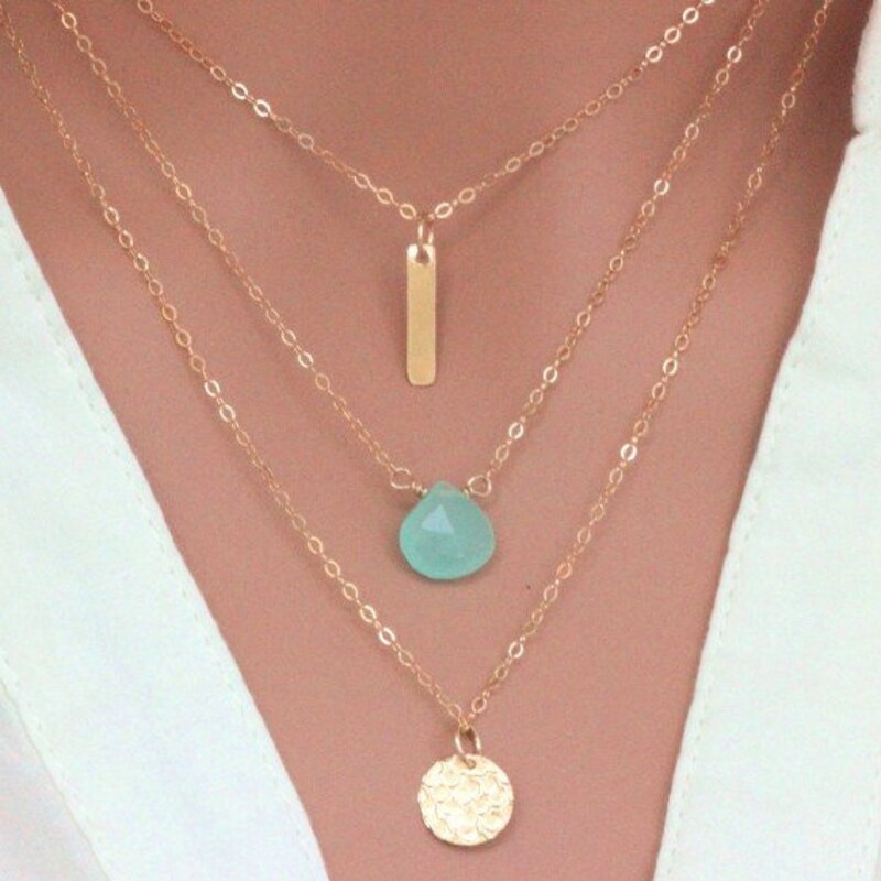 3 Layer Necklace - Etsy