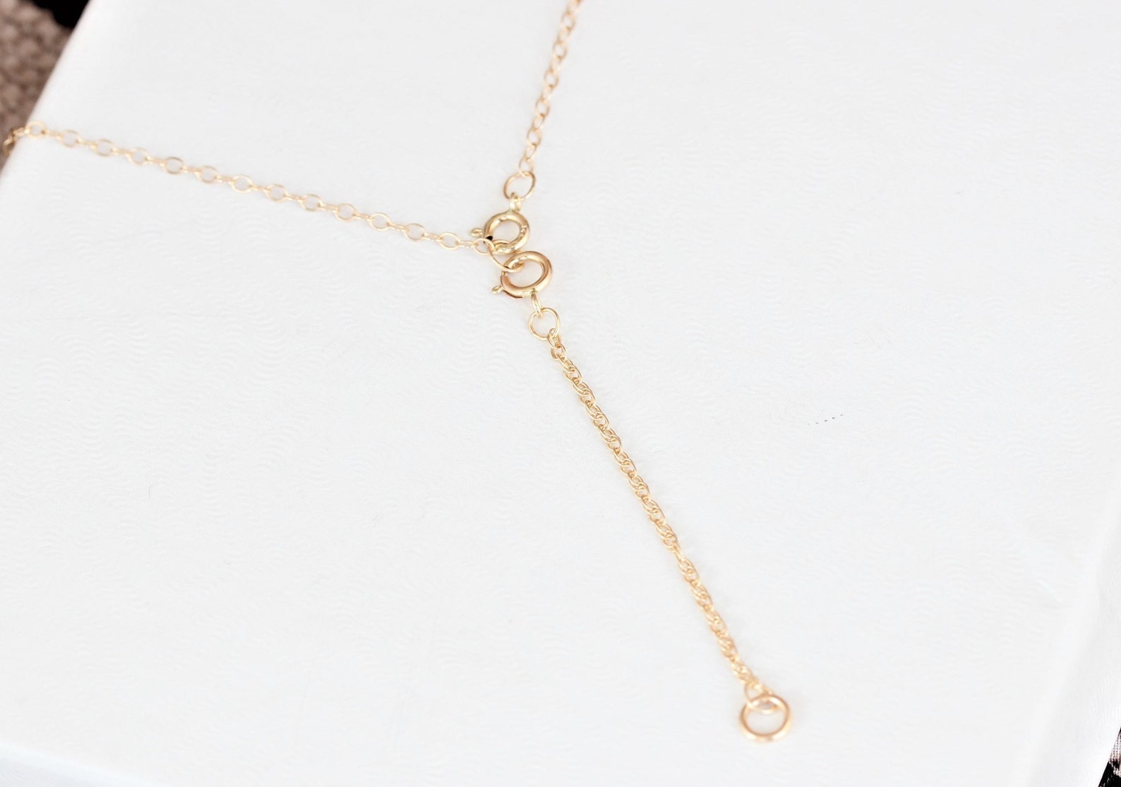 Adjustable Chain Extender 2 14k Solid Yellow Gold Rope | Etsy