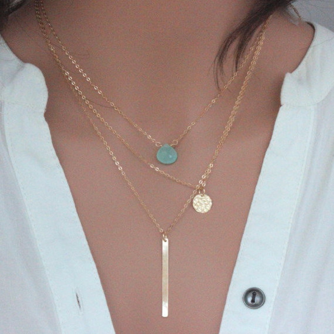 Layered Necklace - Layered Necklace Set - Celebrity Layered - Multi ...