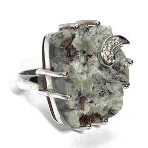 Astrophyllite Druzy Ring With Diamonds in Sterling Silver - Etsy Canada