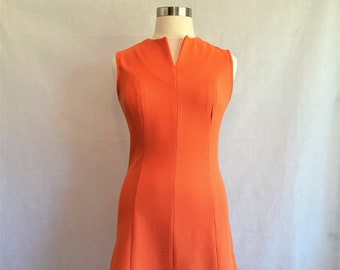 Orange Shift Dress | Etsy