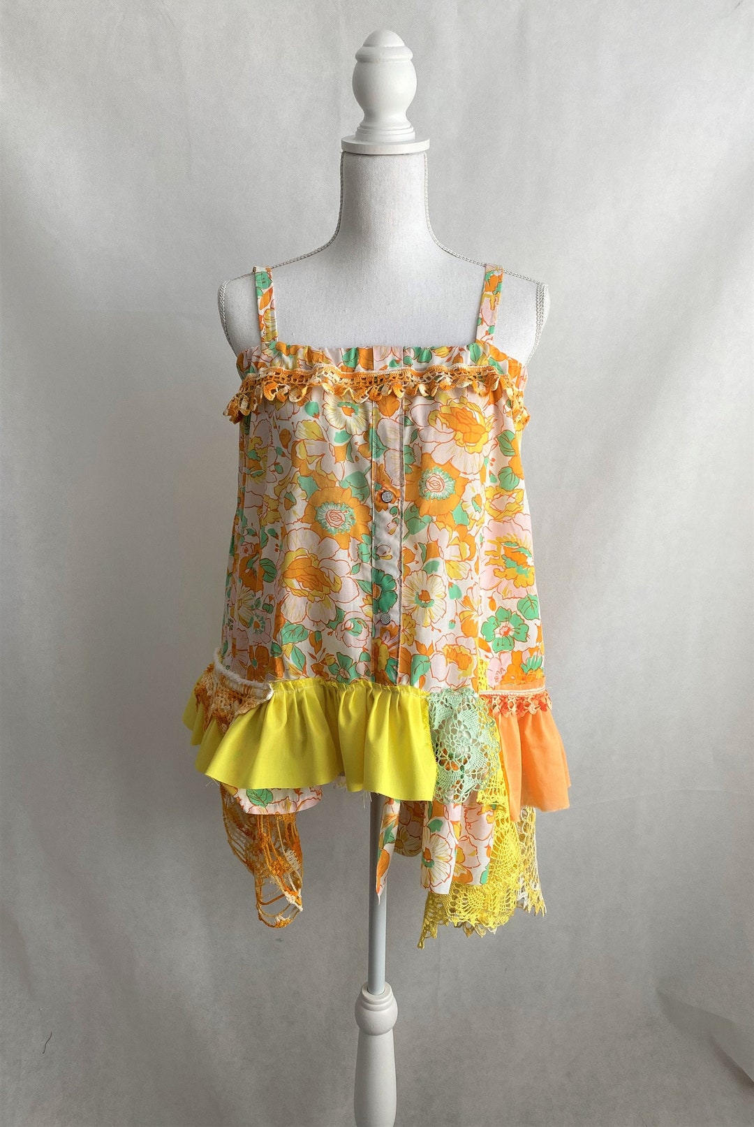 Sunset Dreams Upcycled Fashion Boho Tops OOAK Fashion - Etsy