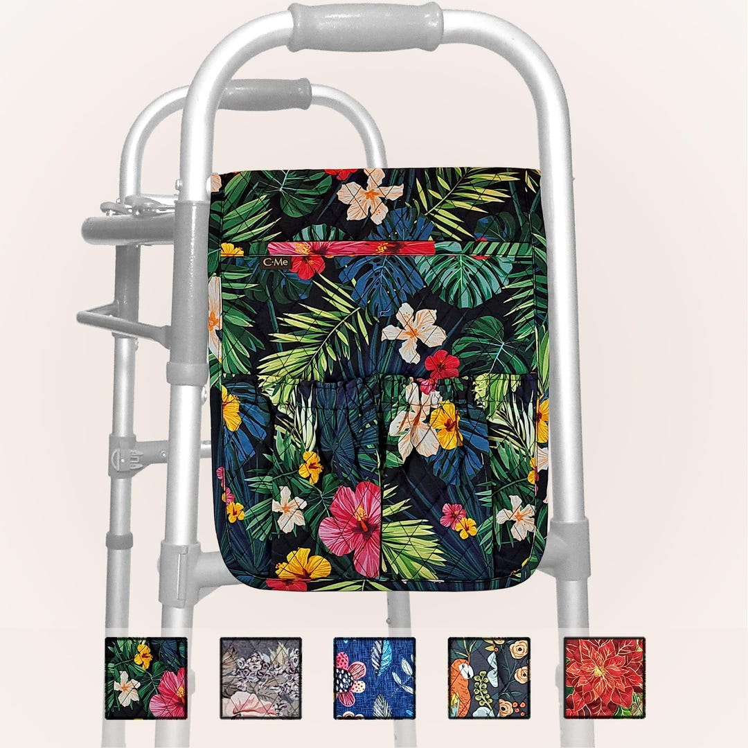 Floral Quilt Caddy for Walker, Wheelchair, Rollator, Power Chair, Bed ...