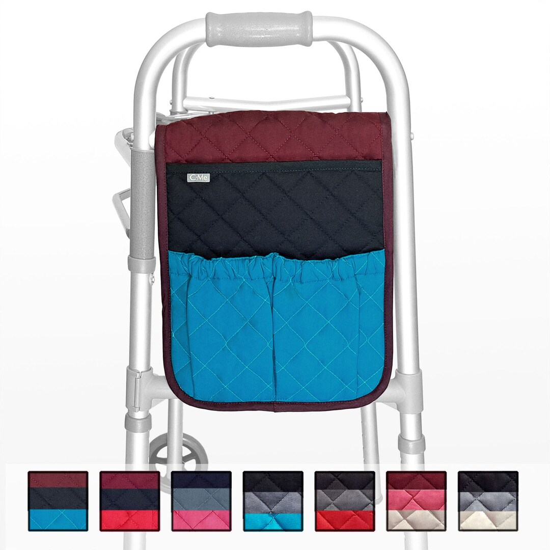 Personalized Colorblock Quilt Caddy for Walker, Wheelchair, Rollator ...