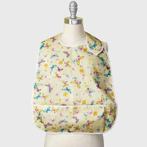 Adult Bib With Crumb Catcher, 4 Sizes, Lightweight, Water Resistant - Etsy