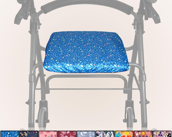 Rollator Walker Seat and Back Bar Cover Set Double Layer Reversible 12 ...