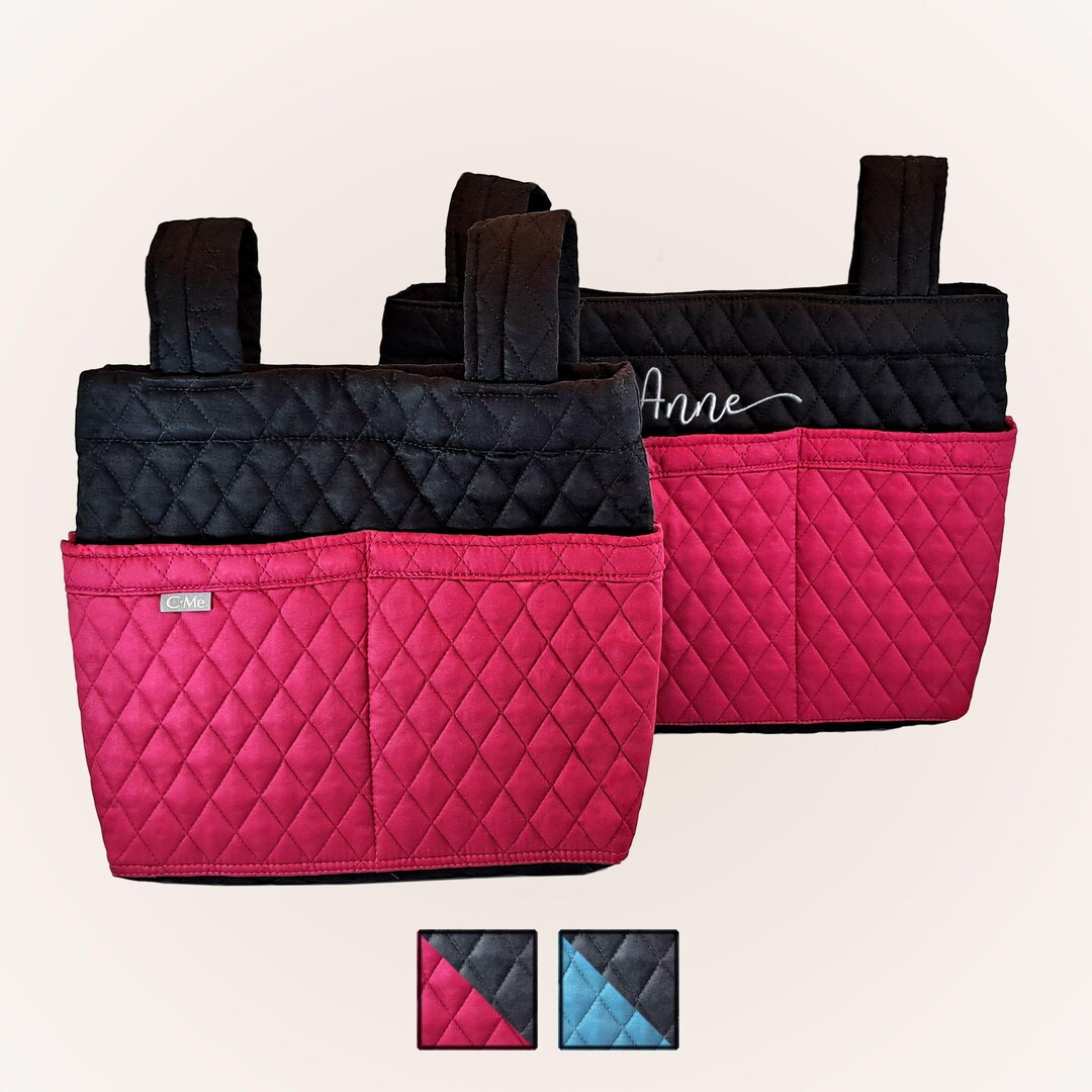 Personalized Quilted Sateen Walker Pouch With Multiple Pockets – Medium ...