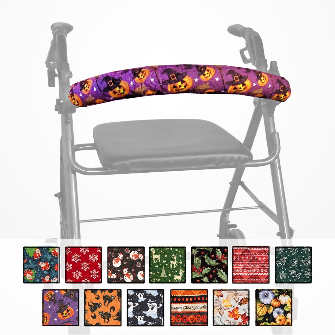 Reversible Holiday Quilted Rollator Bar Cover – Halloween, Christmas ...