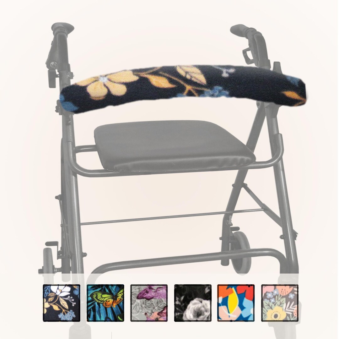 Personalized Fleece Rollator Bar Cover - Floral Prints - Etsy