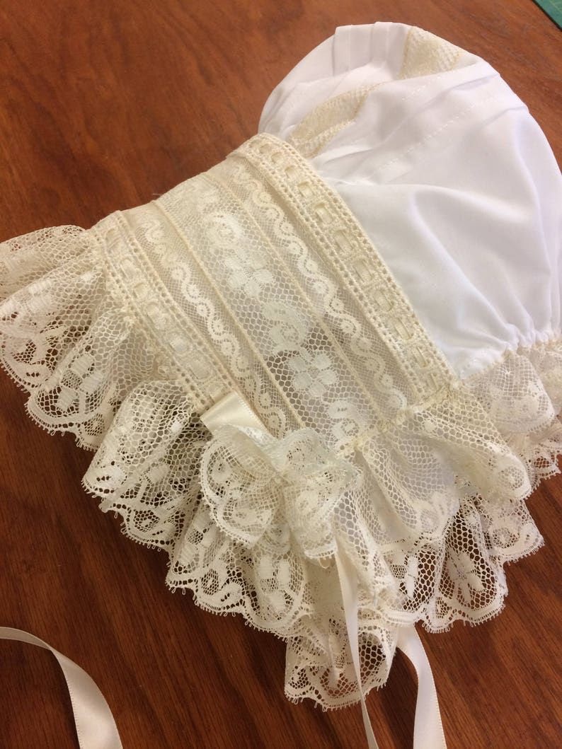Frilly Lace Bonnet - Etsy