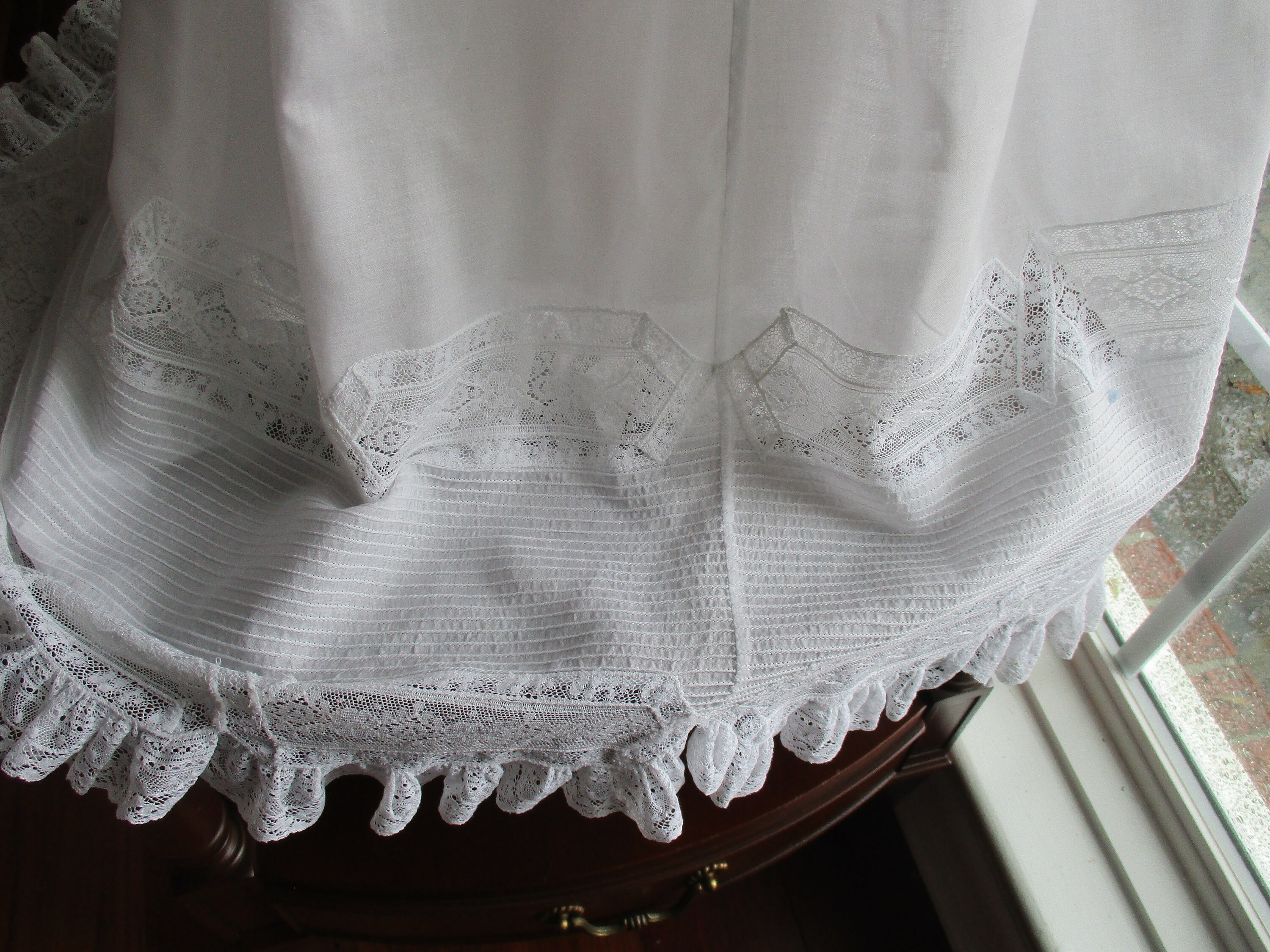 The connie Oblong Lace Pintuck and Ruffle - Etsy