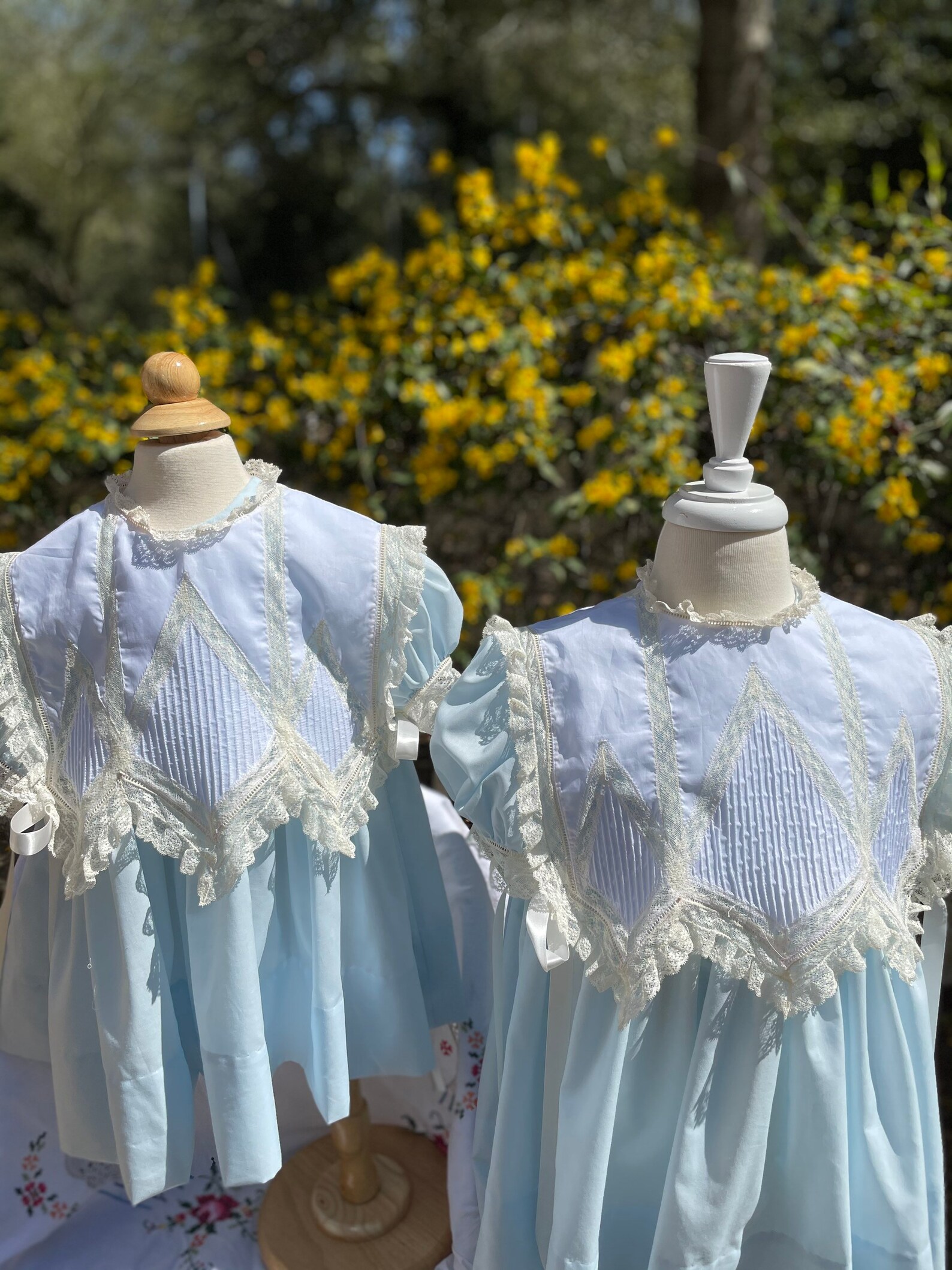 The "mattie", a Pinafore Bib With Diamond Lace Shaping and Pintucks - Etsy