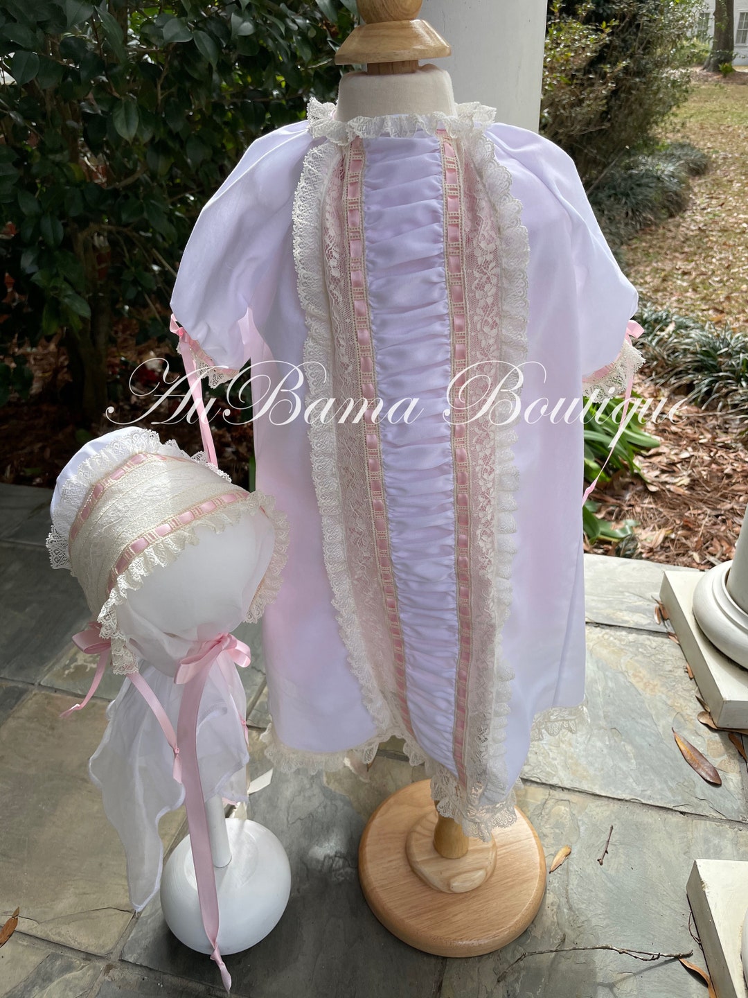 The "shelly" Baby Gown W Optional Bonnet - Etsy