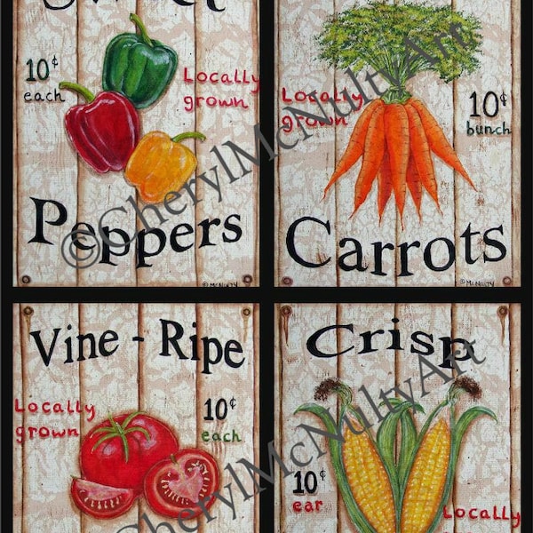 Vegetable Sign - Etsy