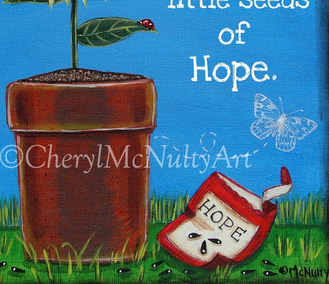 Little Seeds of Hope Print of Acrylic Painting Inspirational - Etsy