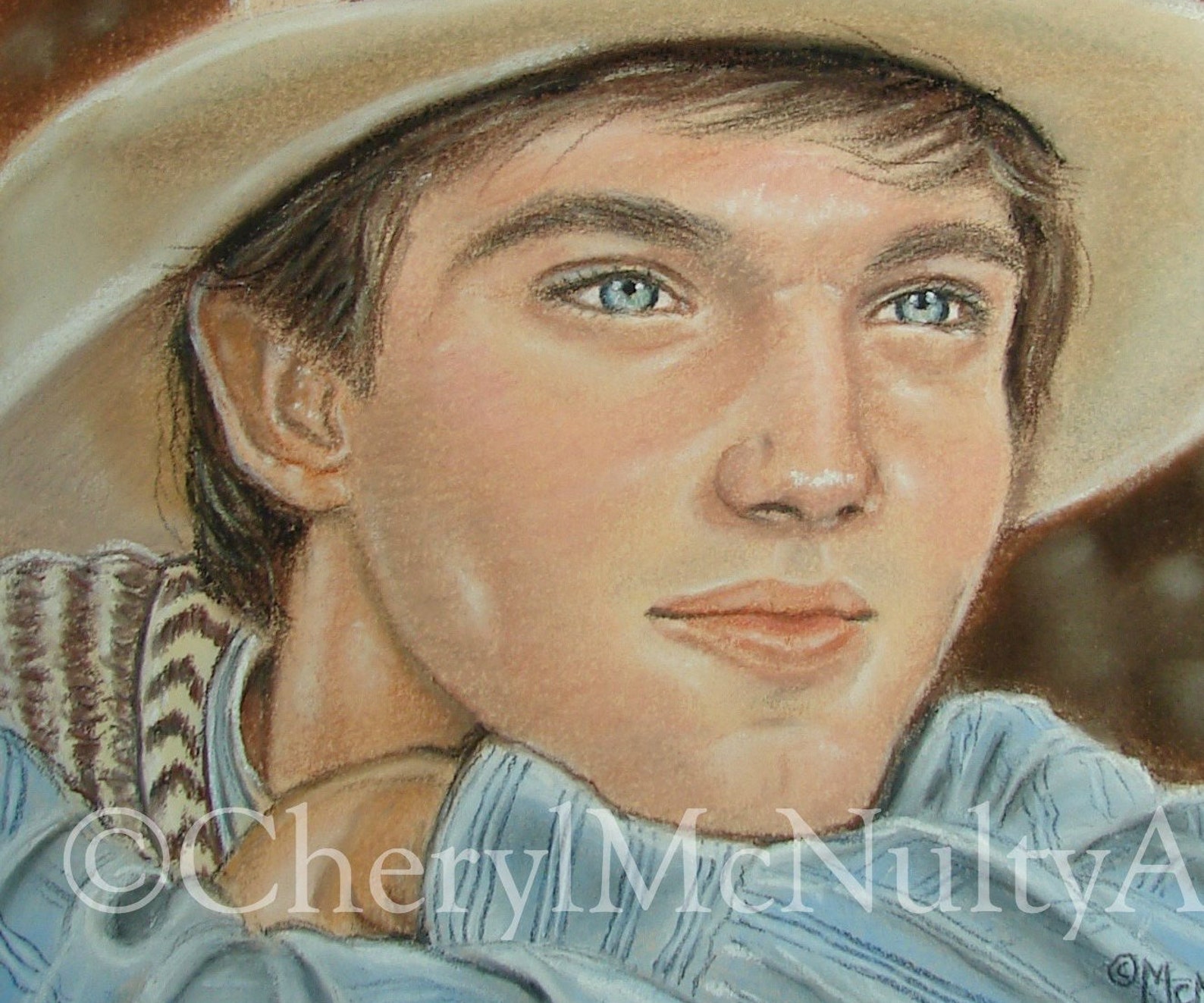 John-boy Walton Portrait Print of Pastel Painting Richard Thomas the ...