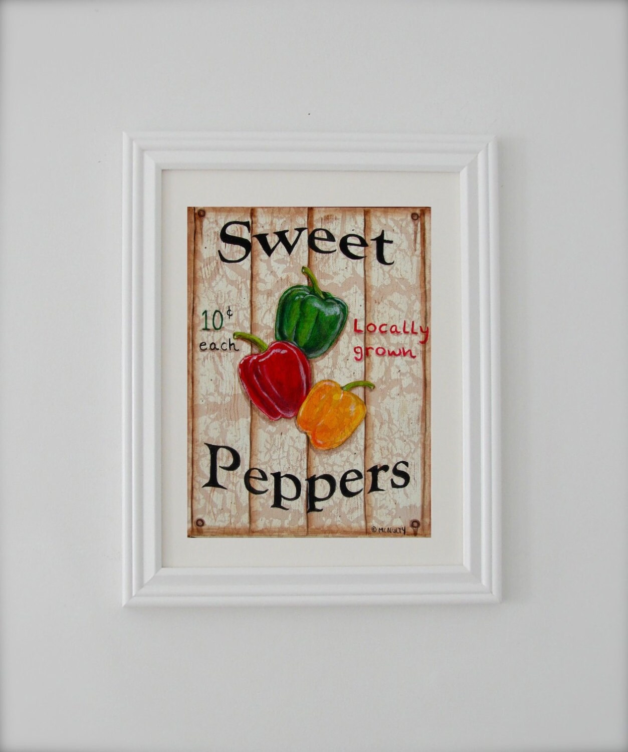 Vegetable Sign prints Set of 4 distressed or original Fresh Vegetable ...