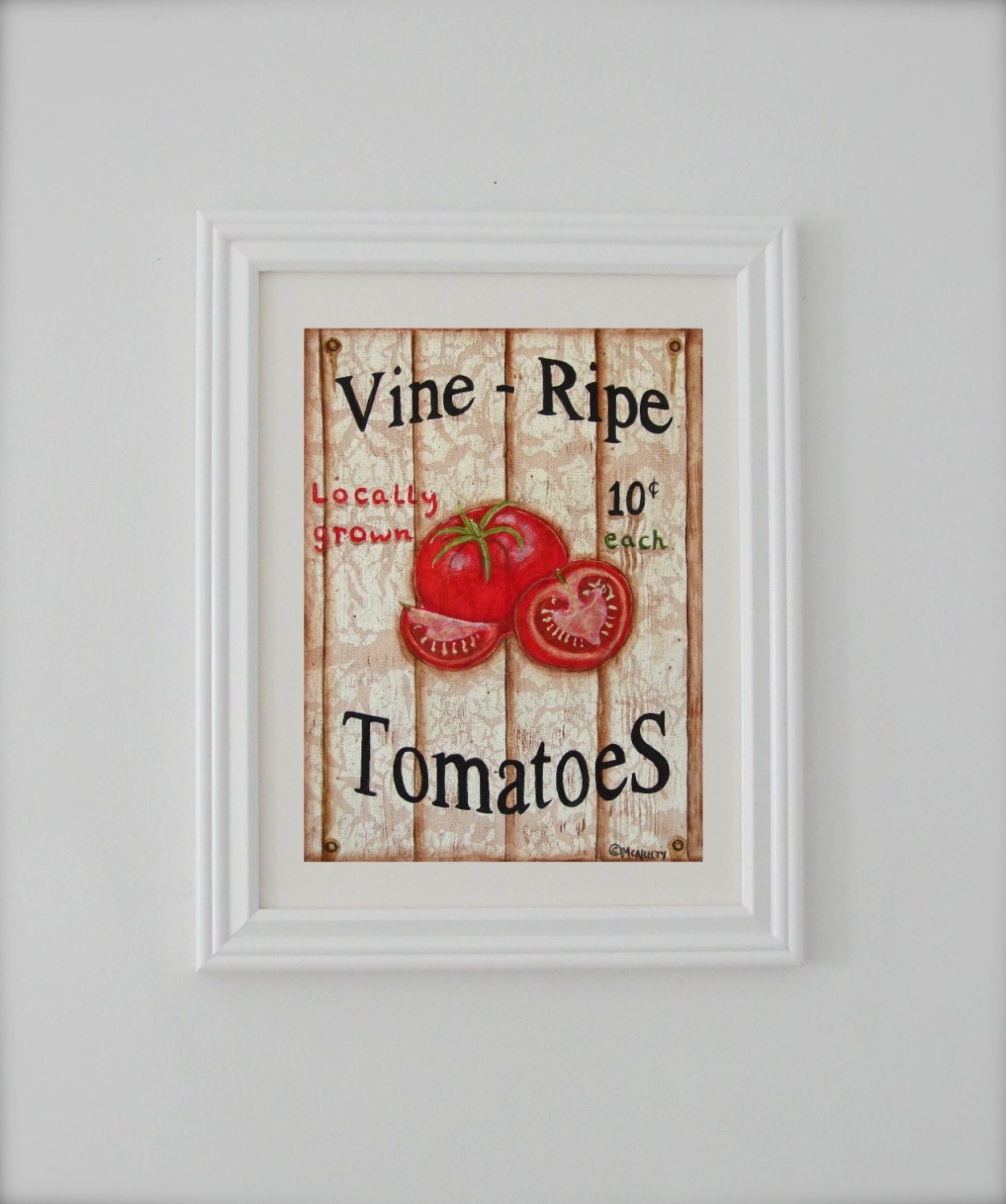 Vegetable Sign prints Set of 4 distressed or original Fresh Vegetable ...