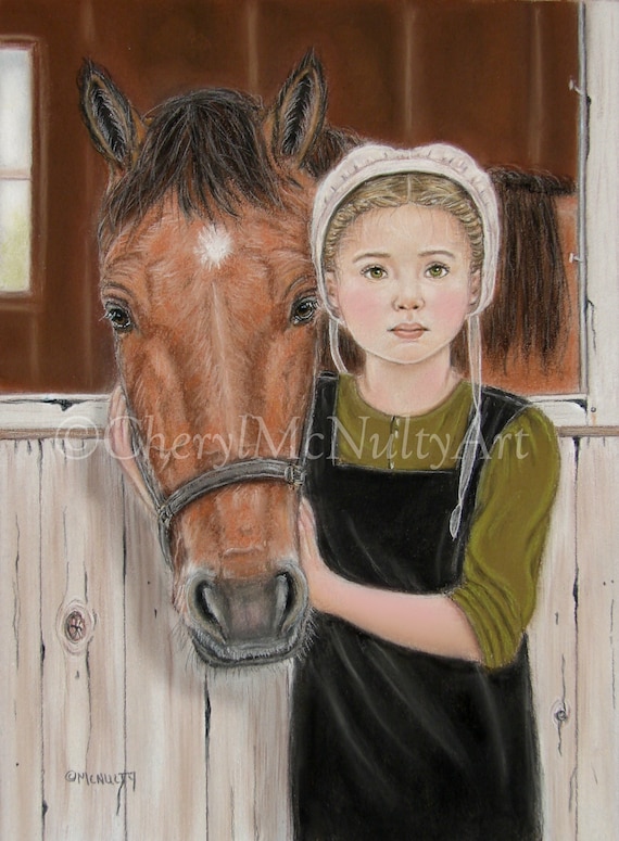 Amish Print of Pastel Painting a Time to Rest - Etsy