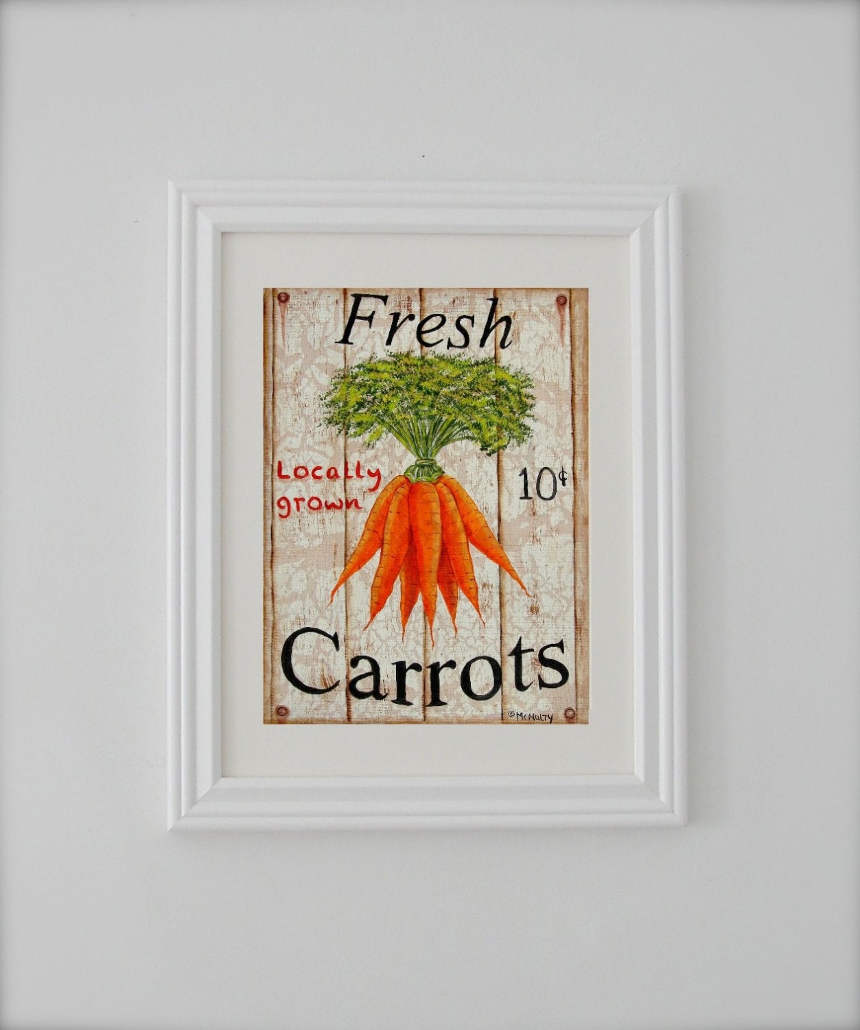 Vegetable Sign prints Set of 4 distressed or original Fresh Vegetable ...